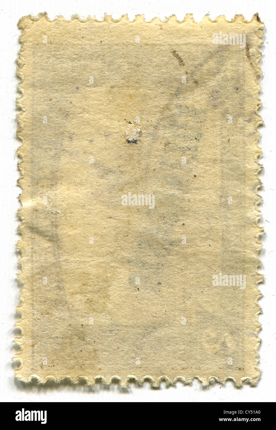 The reverse side of a postage stamp Stock Photo - Alamy