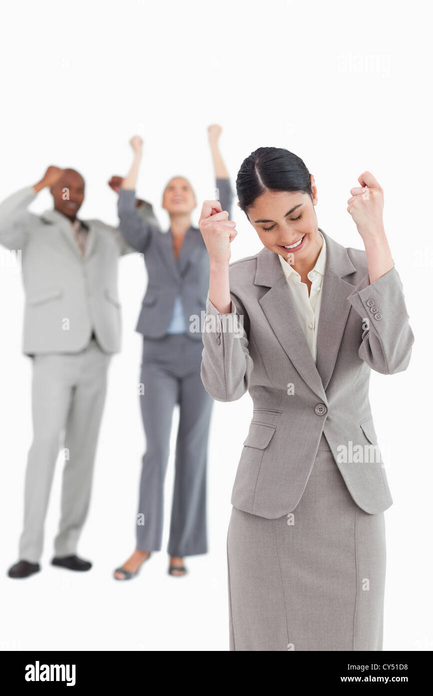 Team cheering work Cut Out Stock Images & Pictures - Alamy