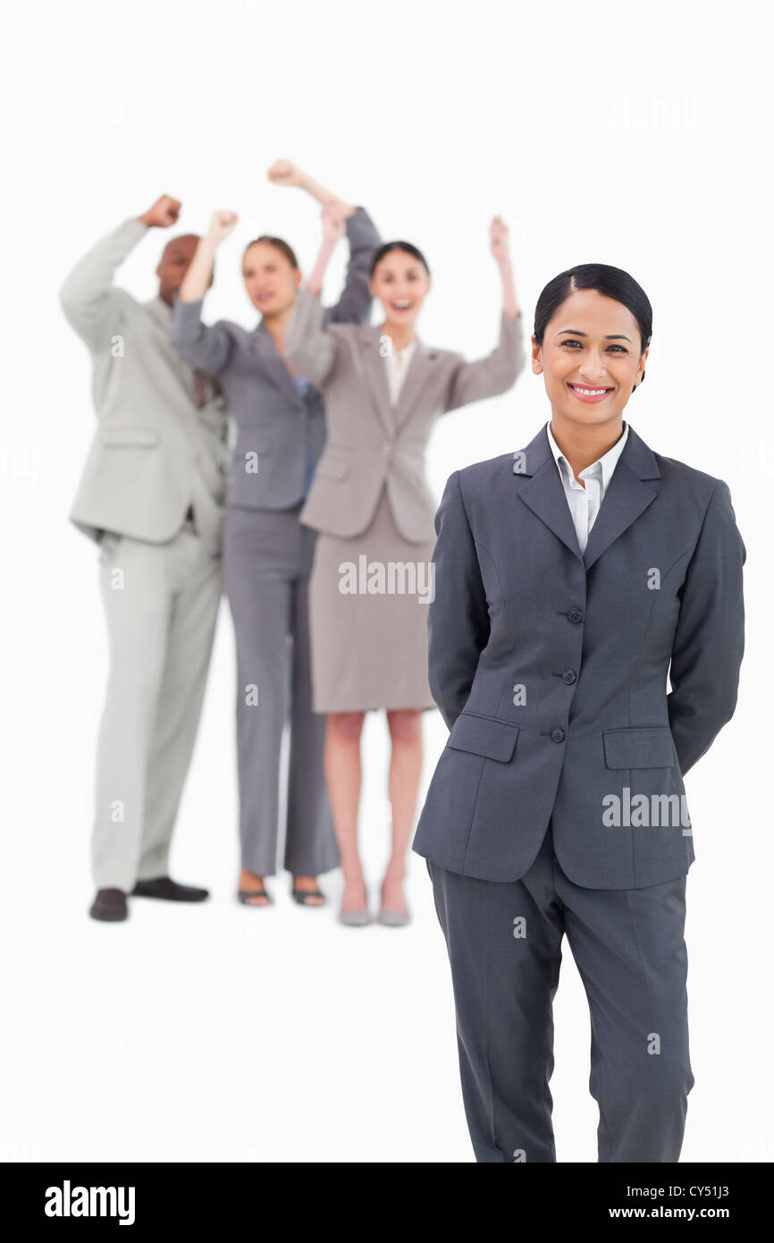 Joyful cheering Cut Out Stock Images & Pictures - Alamy