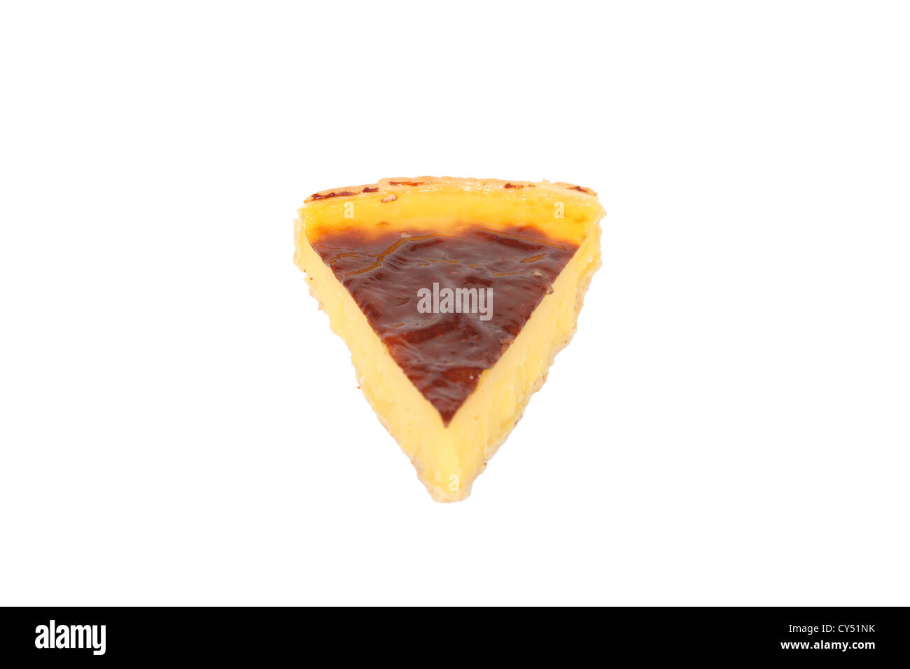 Slice of custard tart Stock Photo - Alamy