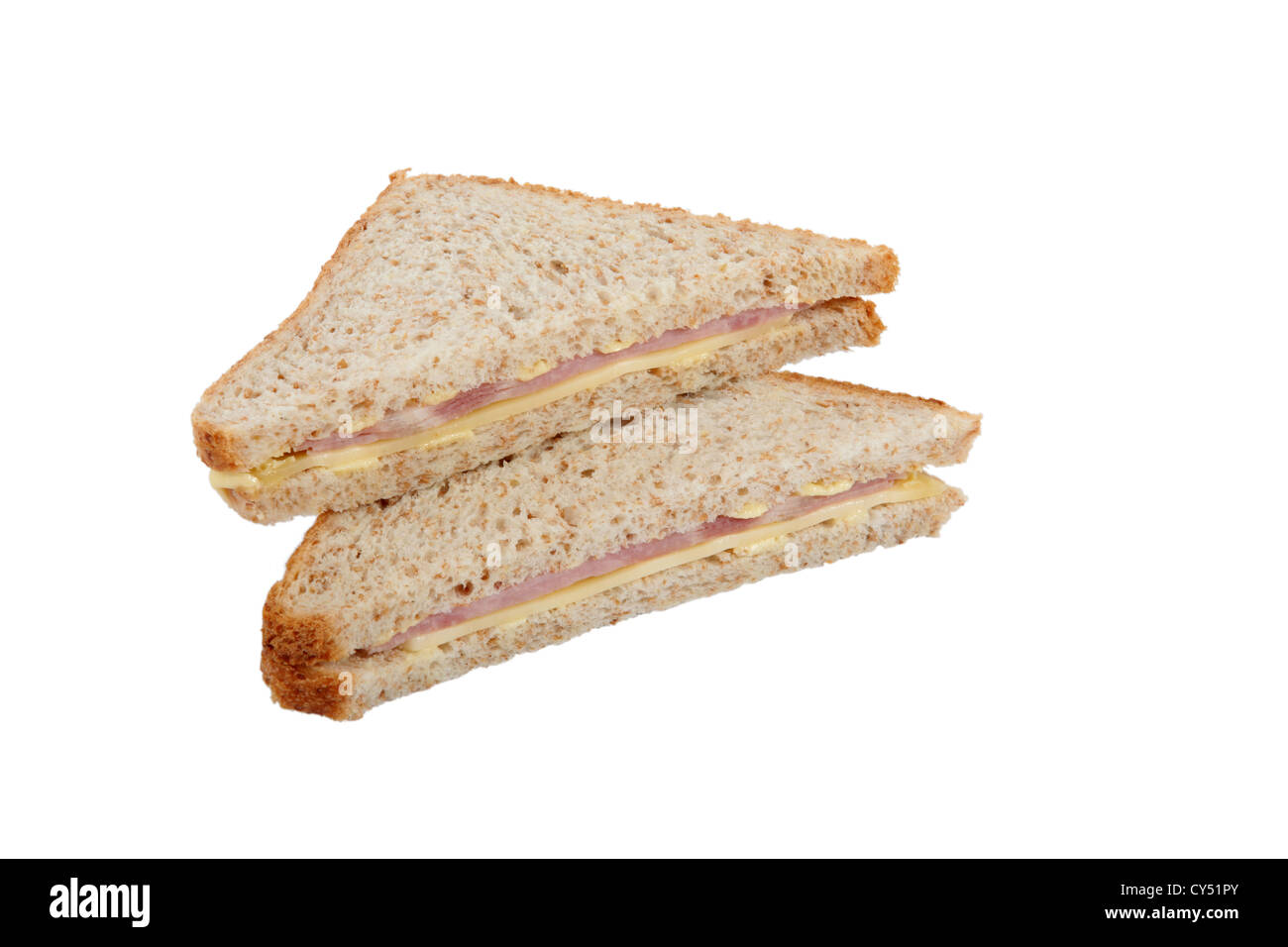 Square ham sandwich Stock Photo - Alamy