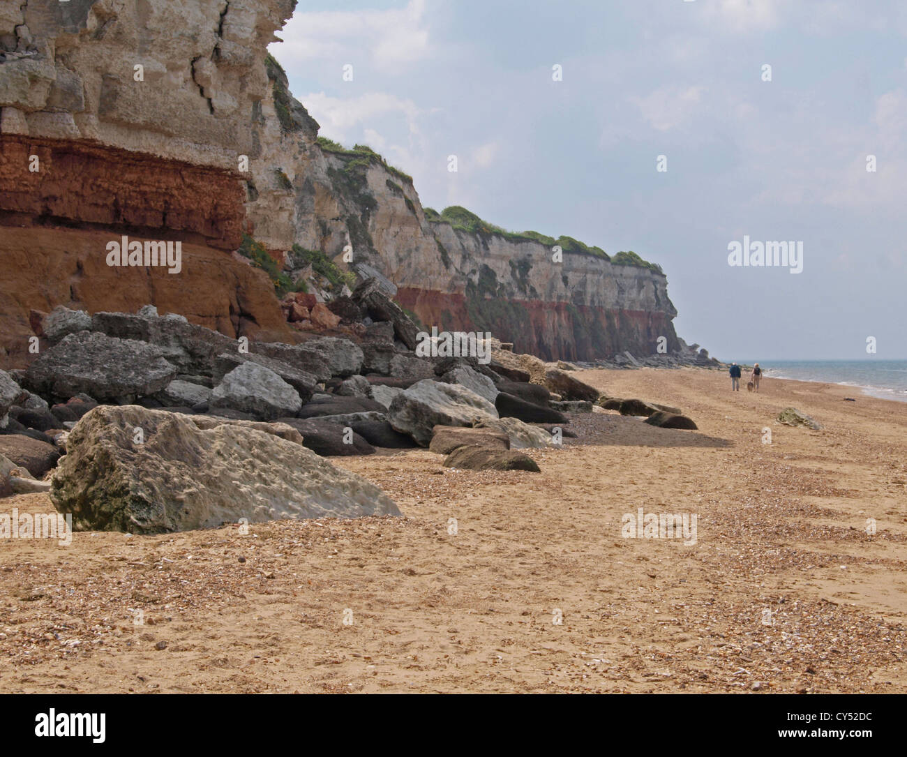 The cliffs at Hunstanton are a famous geological location Stock Photo ...