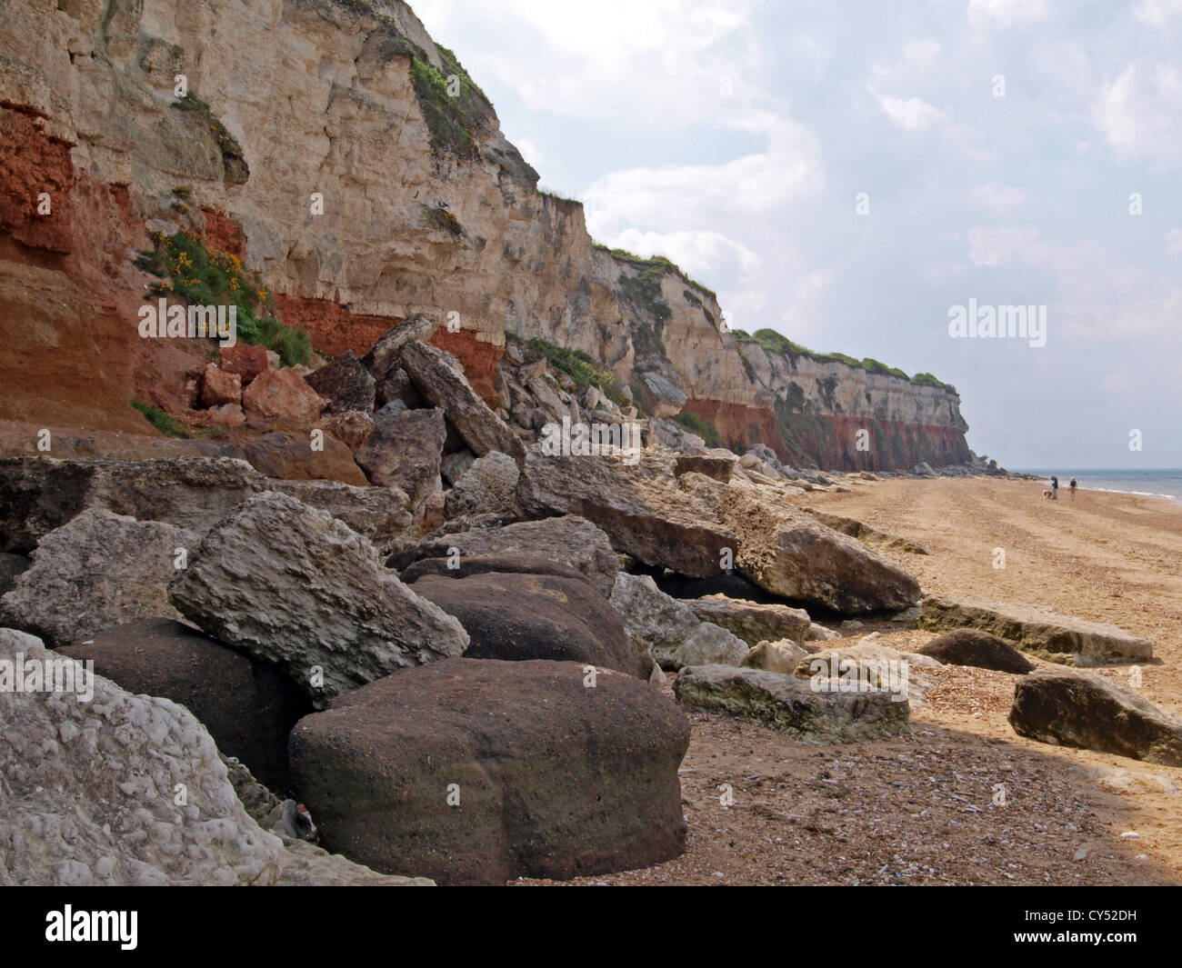 The cliffs at Hunstanton are a famous geological location Stock Photo ...