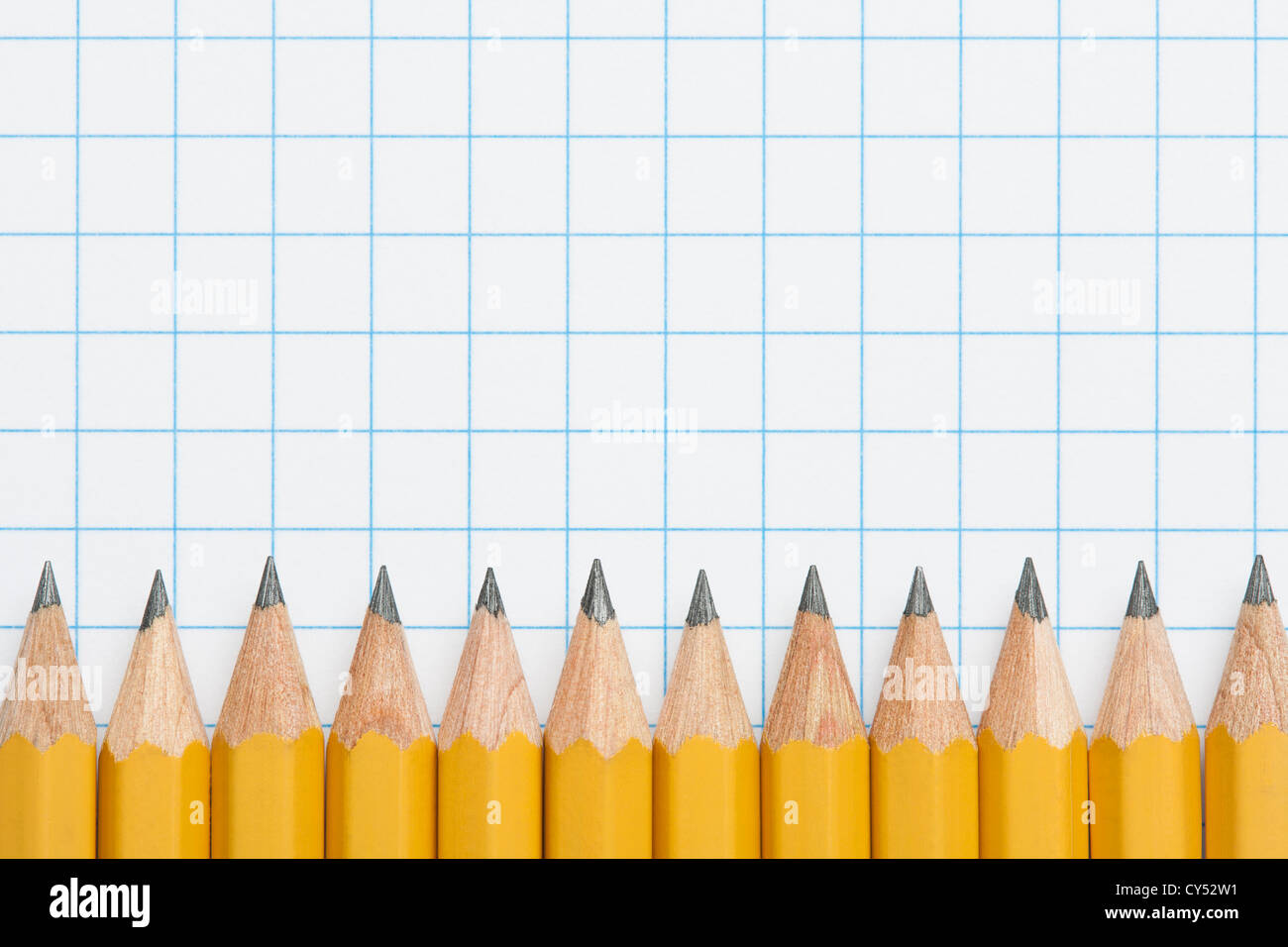 Pencils on graph paper hi-res stock photography and images - Alamy