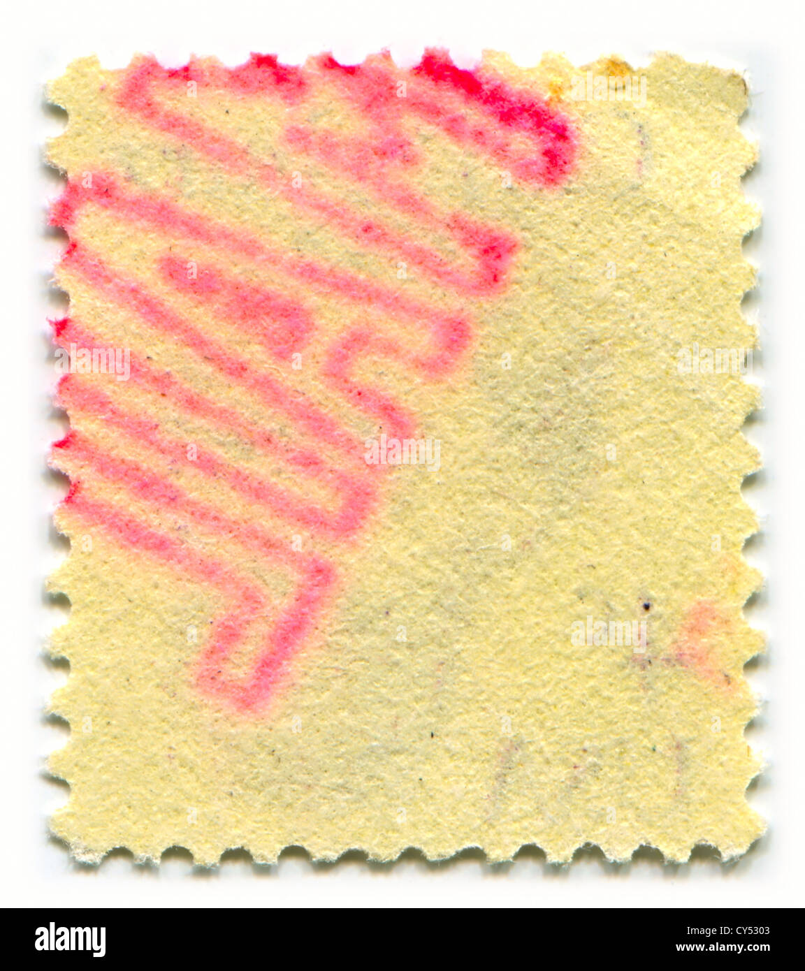 The reverse side of a postage stamp Stock Photo - Alamy
