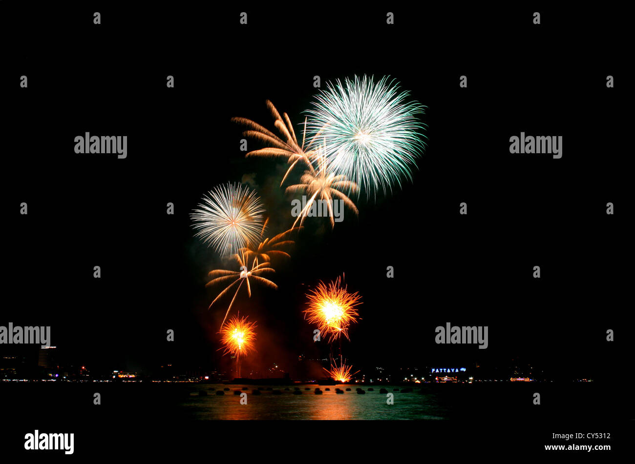 Firework at night Stock Photo - Alamy