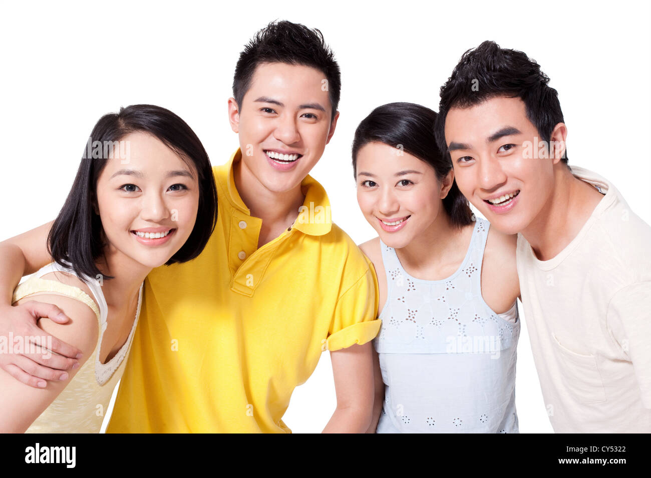 Portrait of intimate young friends Stock Photo - Alamy