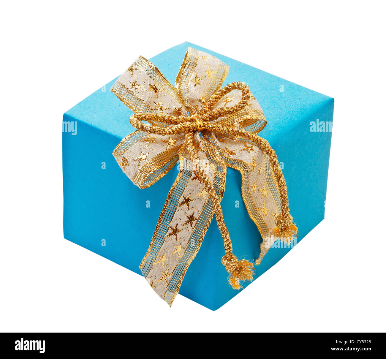 gift box with bow. Isolated on white Stock Photo - Alamy