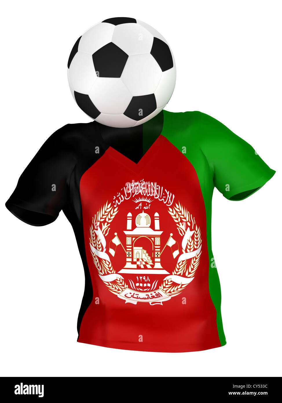 National Soccer Team of Afghanistan . All Teams Collection . Isolated ...