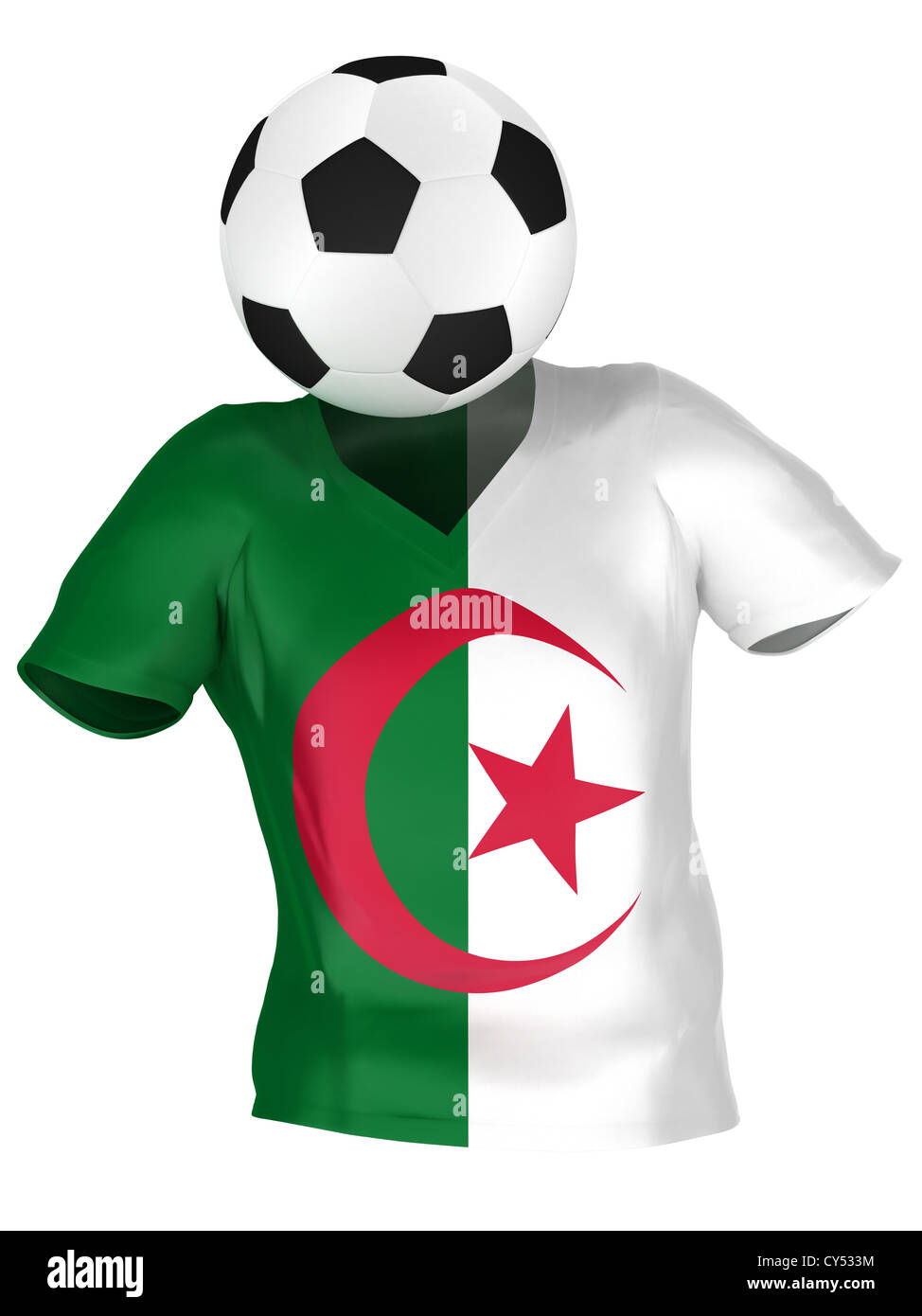 National Soccer Team of Algeria . All Teams Collection . Isolated Stock ...