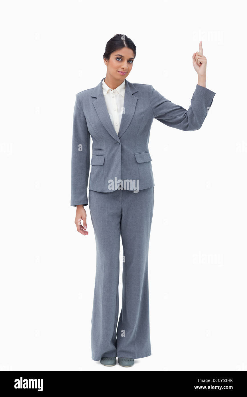 Executive looking upwards pointing hi-res stock photography and images ...