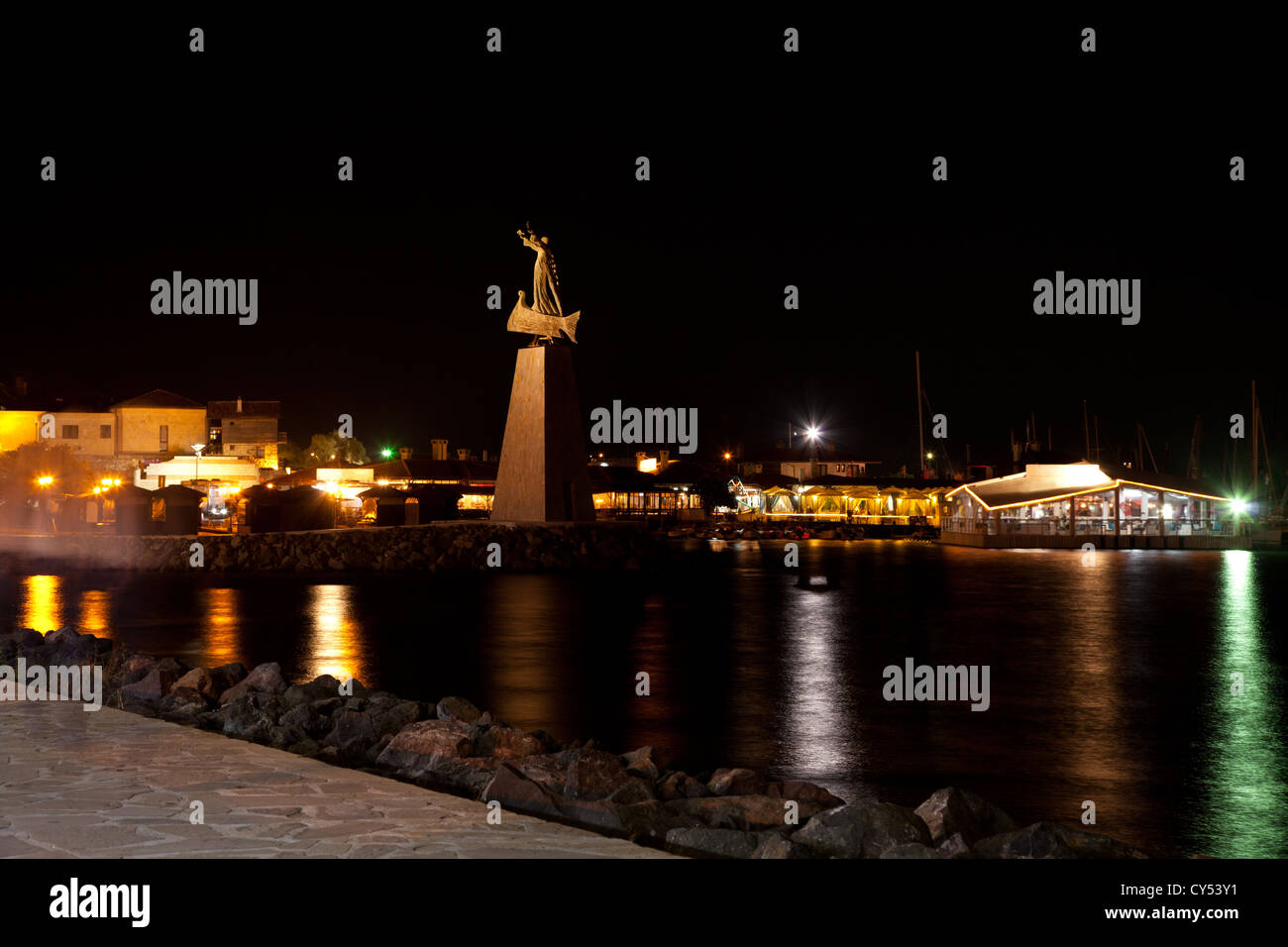 Nessebar bulgaria night view old city hi-res stock photography and ...