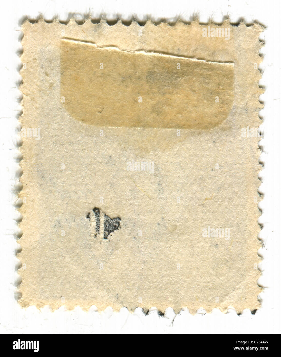 The reverse side of a postage stamp Stock Photo - Alamy