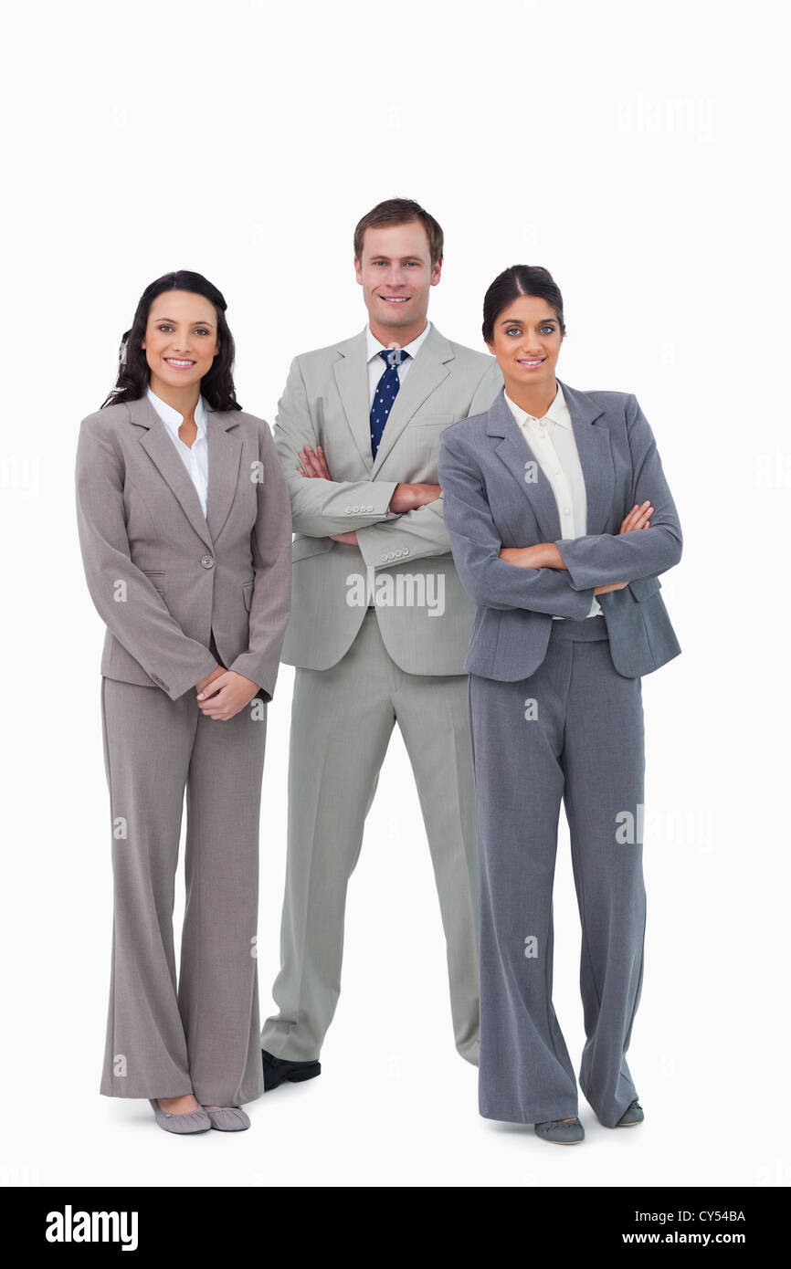 Happy young male team Cut Out Stock Images & Pictures - Alamy