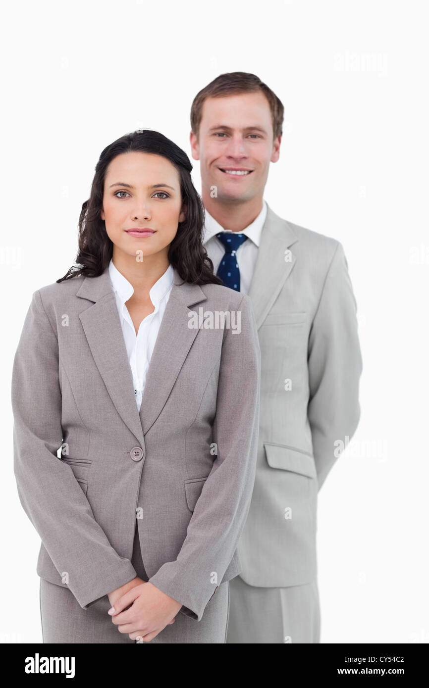 Office staff standing together Stock Photo - Alamy