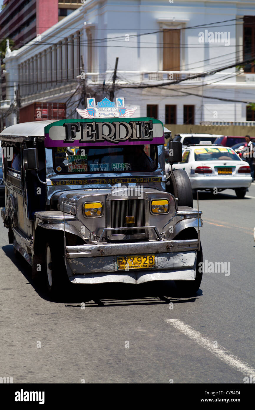 Typical Jeepney in Manila, Philippines Stock Photo - Alamy