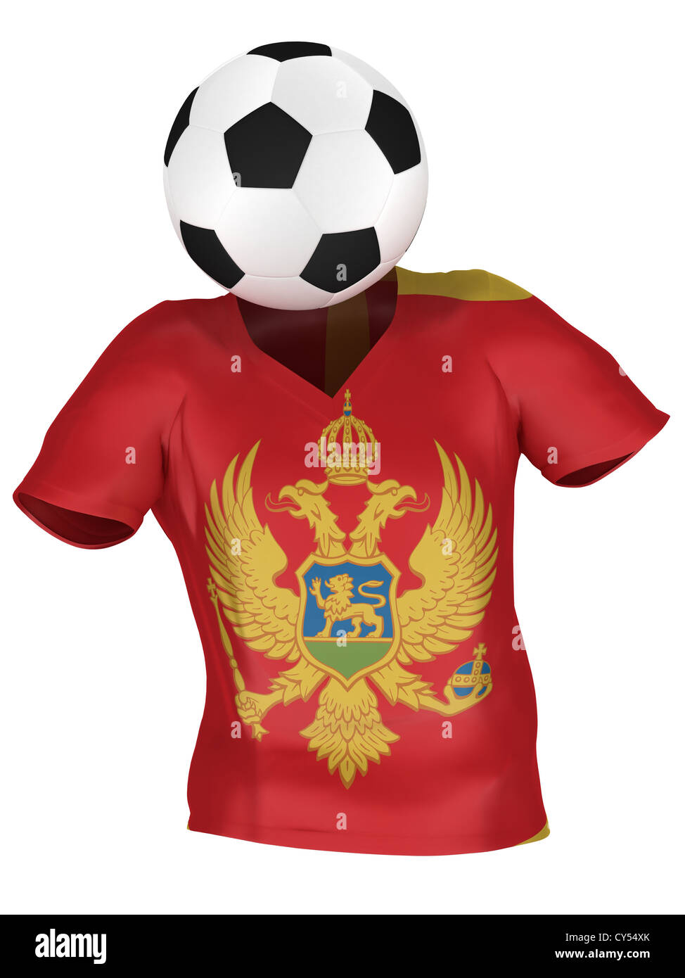 National Soccer Team of Montenegro . All Teams Collection . Isolated ...