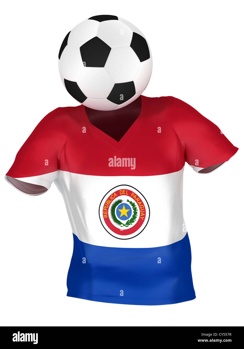 National Soccer Team of Paraguay . All Teams Collection . Isolated ...