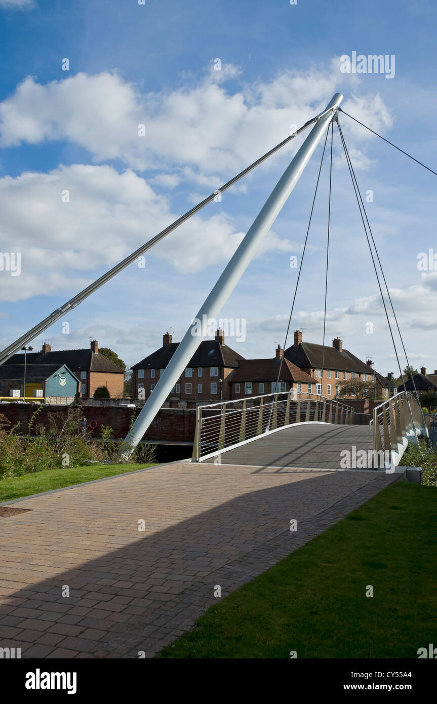 Foot and cycle bridge footbridge pedestrian (opened 2011) over River ...