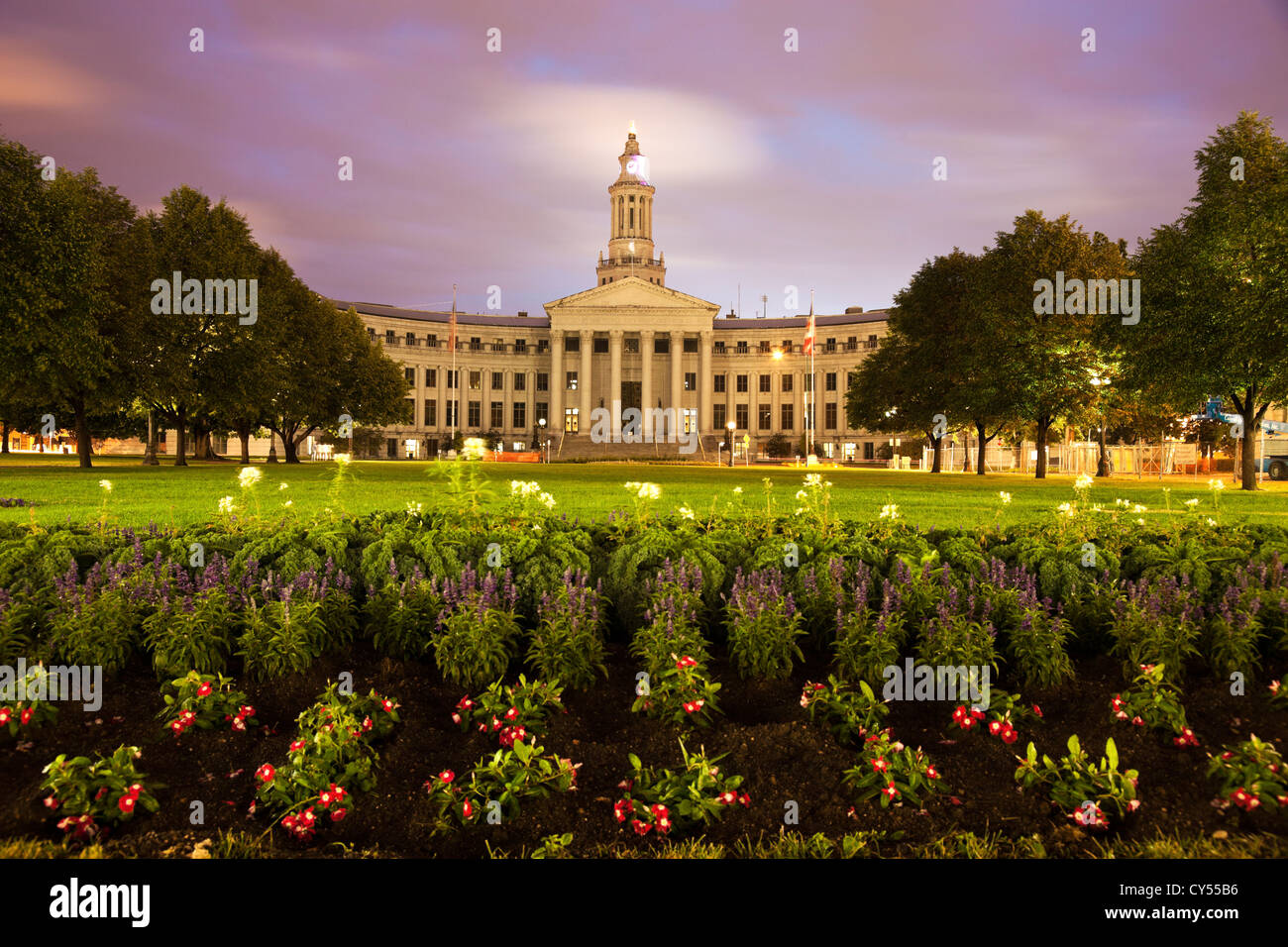 Denver, Colorado, City Hall in Colorado at sunset Stock Photo - Alamy