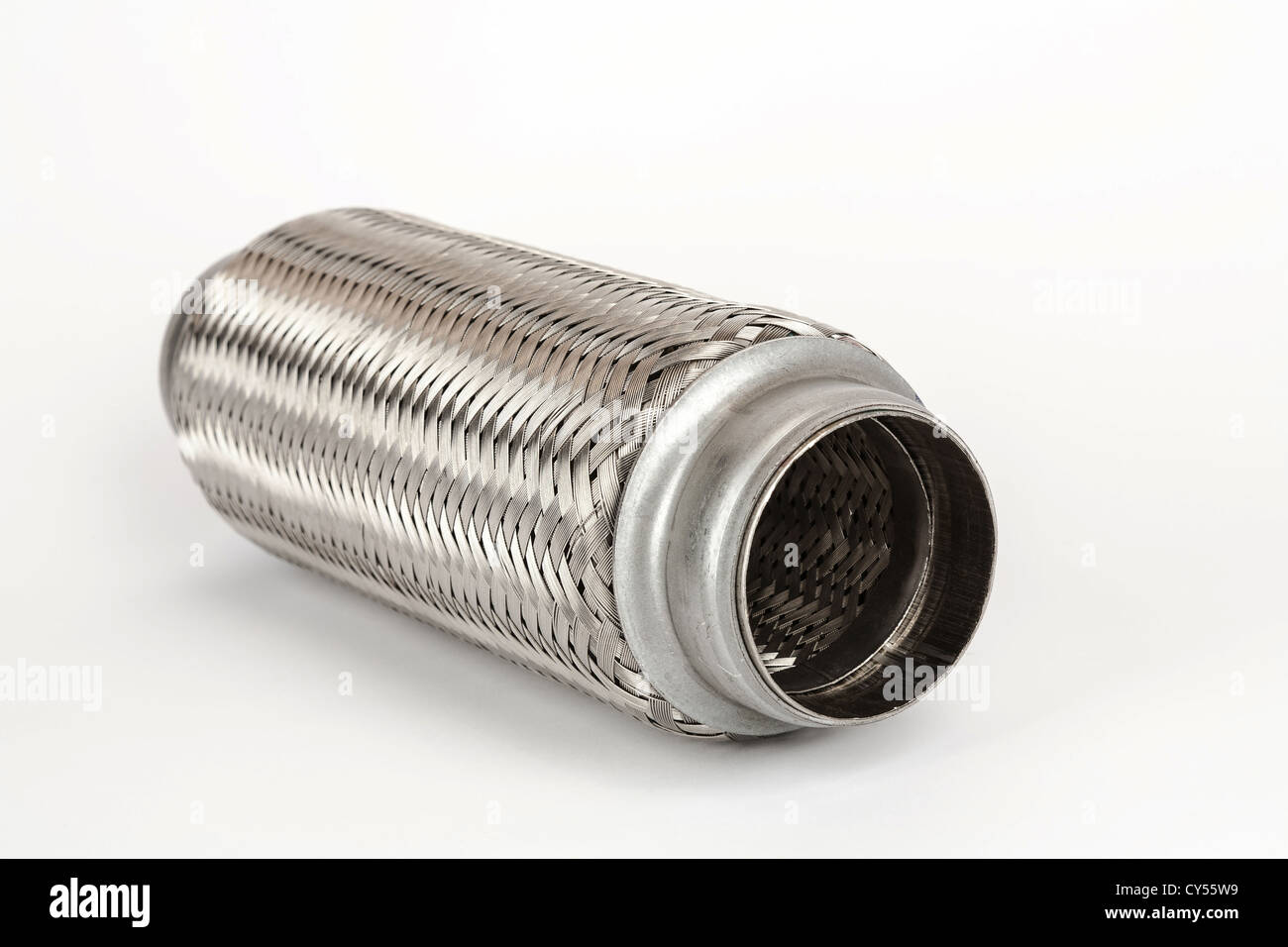 Flexible connection to the exhaust system of a passenger car Stock ...