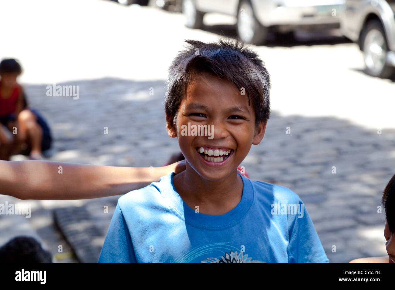 Little Boy in the Old Town of Manila, Philippines Stock Photo - Alamy