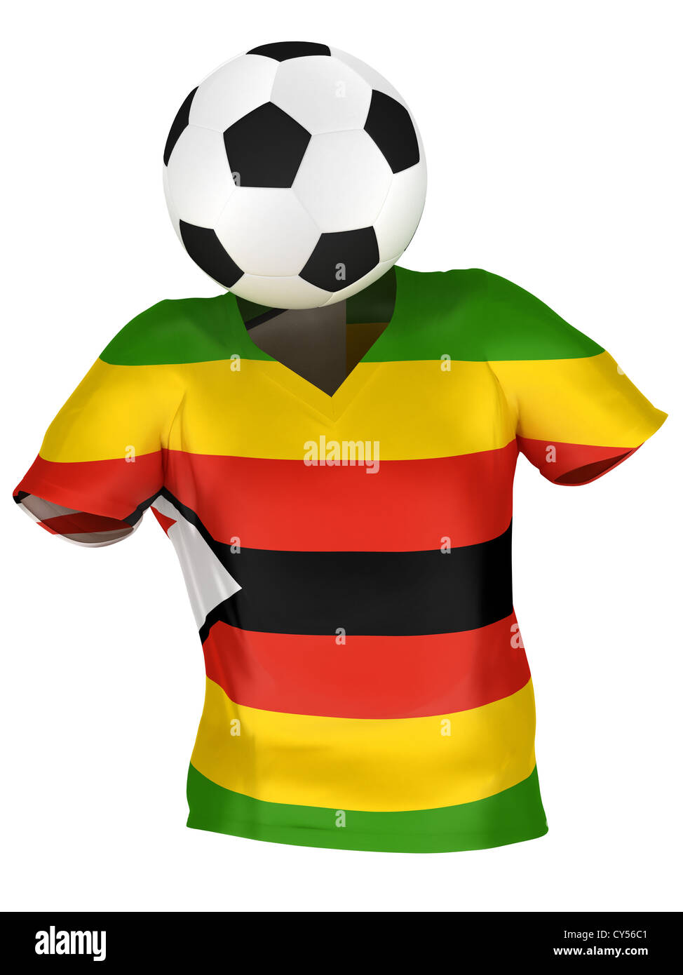 National Soccer Team of Zimbabwe . All Teams Collection . Isolated ...