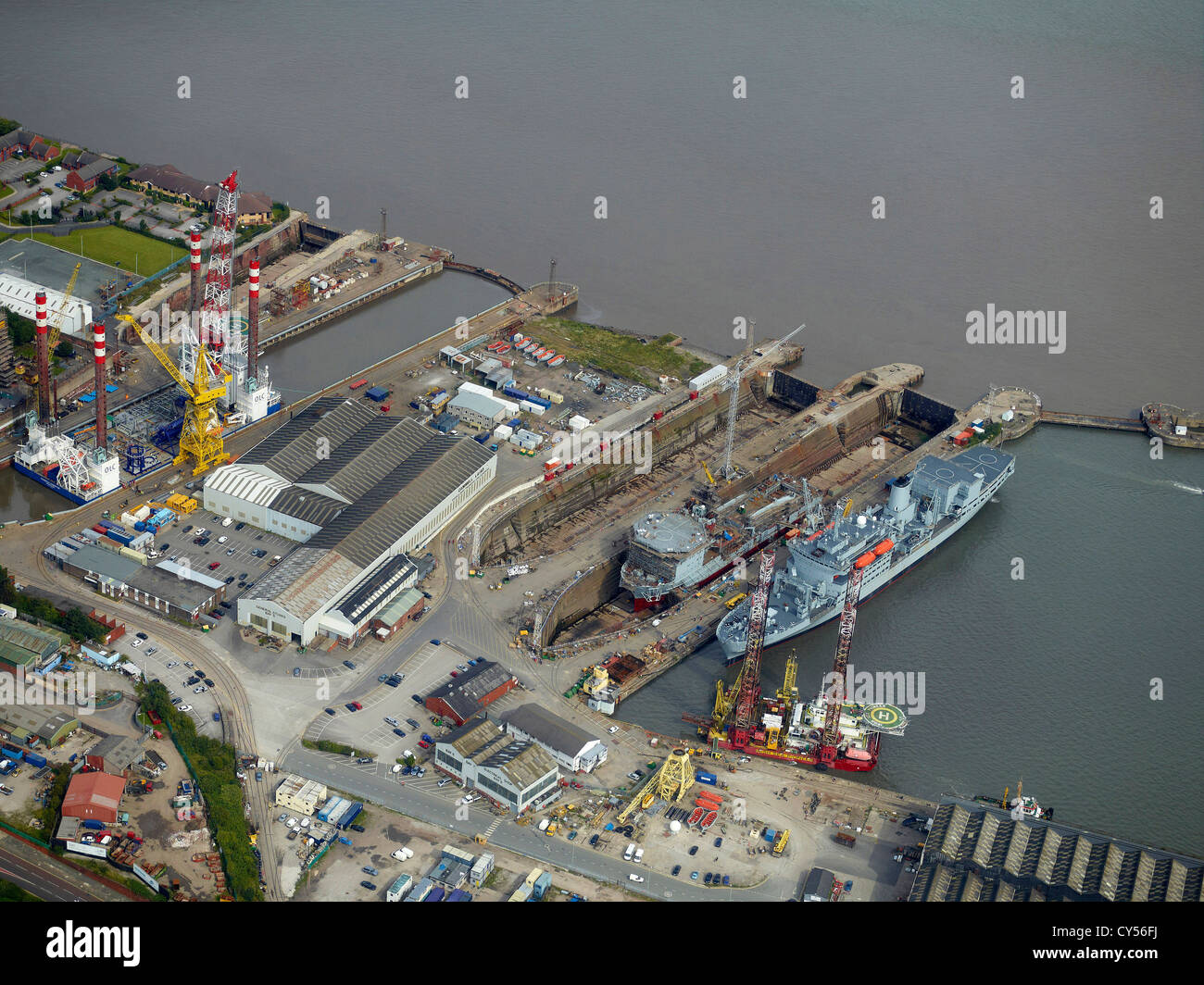 Cammell Laird Shipyard, Birkenhead, Merseyside, North West England, UK ...