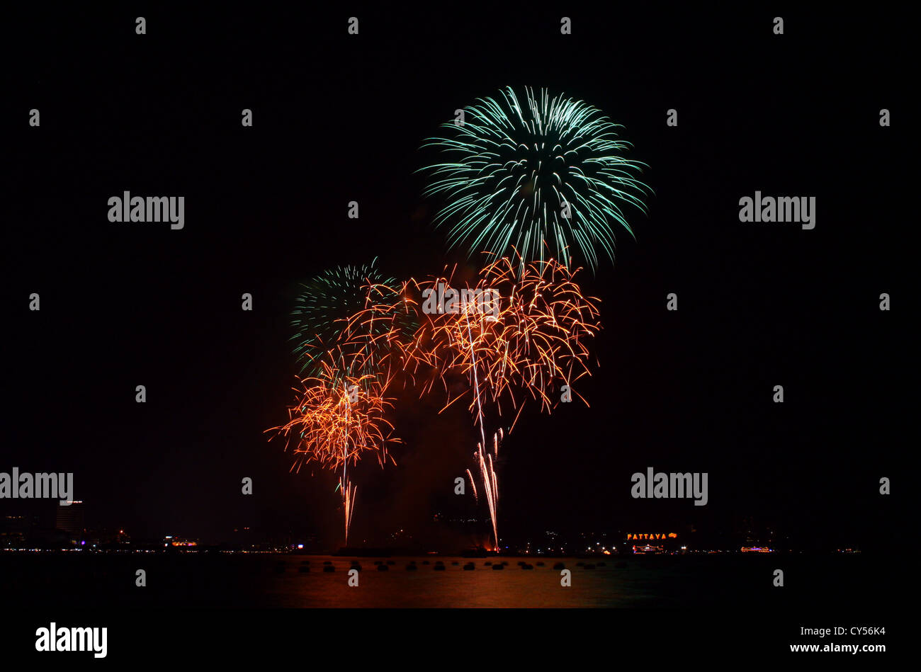 Firework at night Stock Photo - Alamy