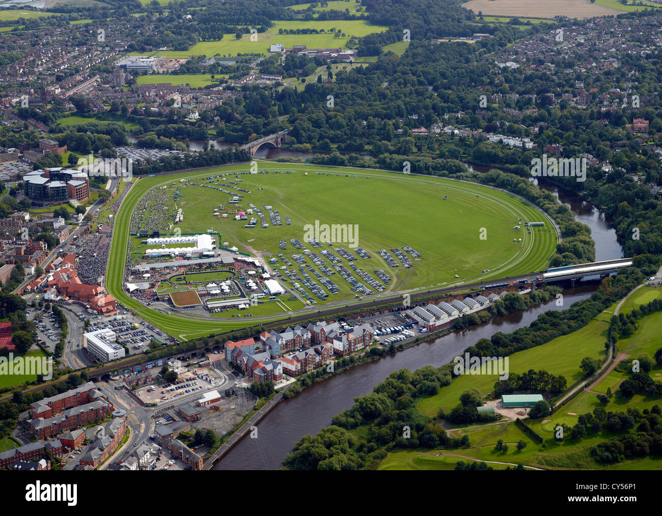 Chester race course from air hi-res stock photography and images - Alamy
