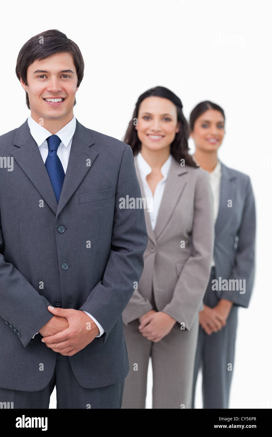 Young man standing line hi-res stock photography and images - Alamy