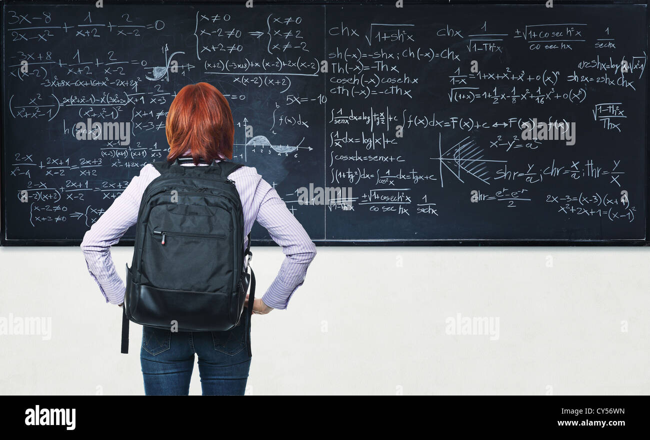 back view of student in classroom Stock Photo - Alamy