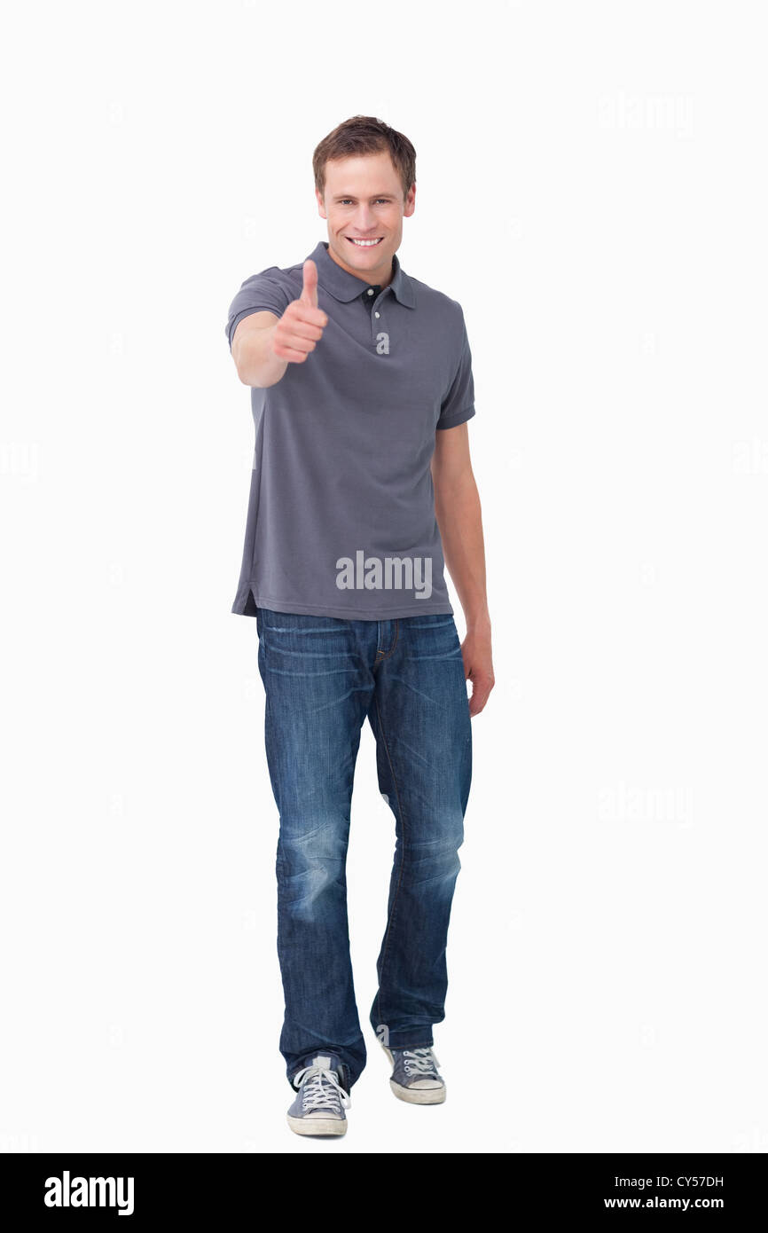 Smiling man looking up Cut Out Stock Images & Pictures - Alamy