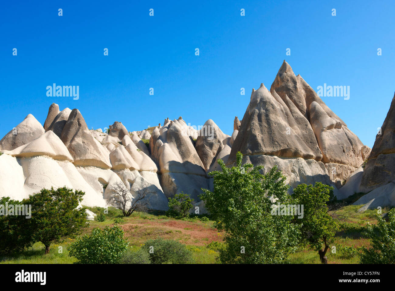 The fairy chimney rock pillar formations of Love Valley, near goreme ...