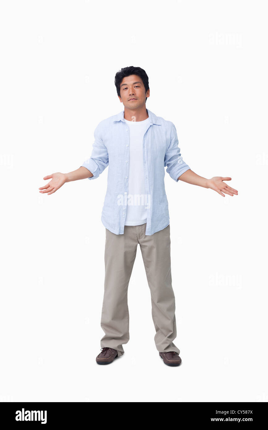 Confused clueless young man Cut Out Stock Images & Pictures - Alamy