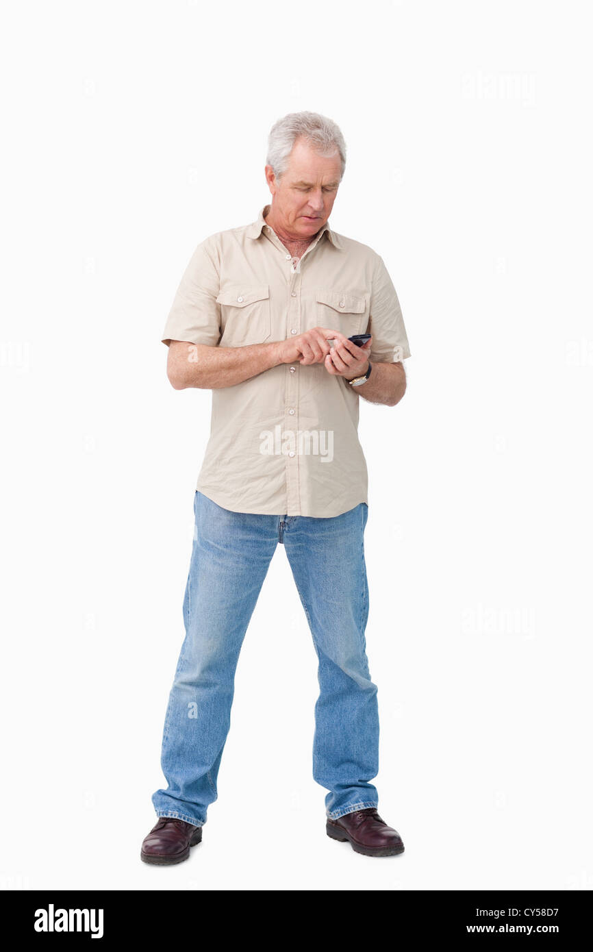 Text receiving Cut Out Stock Images & Pictures - Alamy