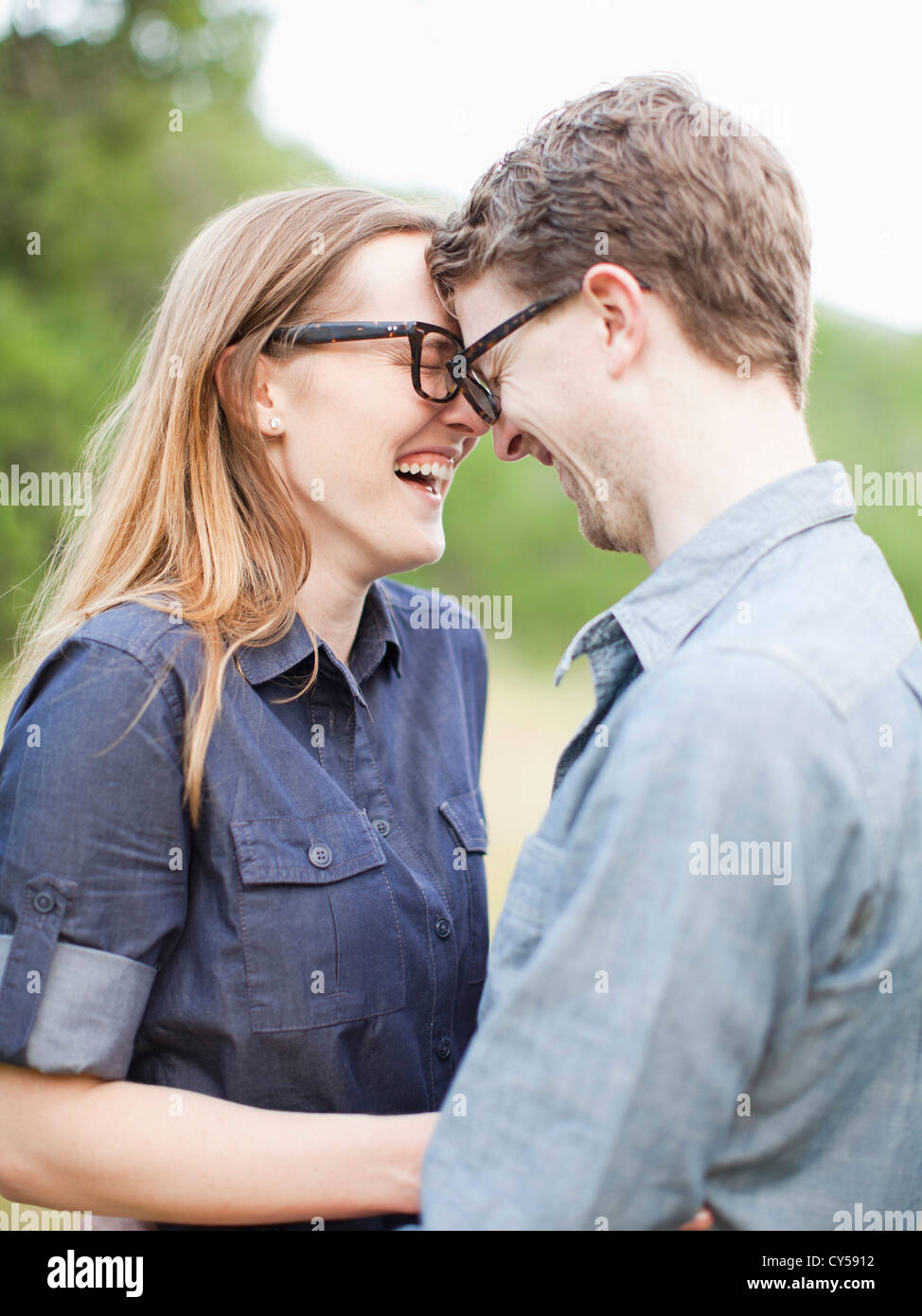 USA, Utah, Salt Lake City, portrait of young couple Stock Photo - Alamy