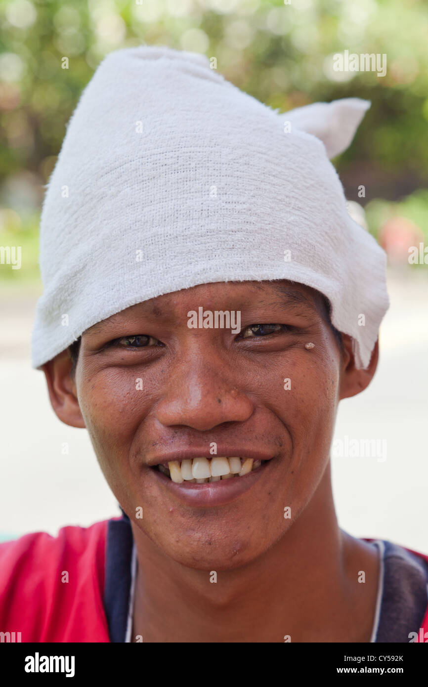 Portrait of a Man in the Old Town of Manila, Philippines Stock Photo ...