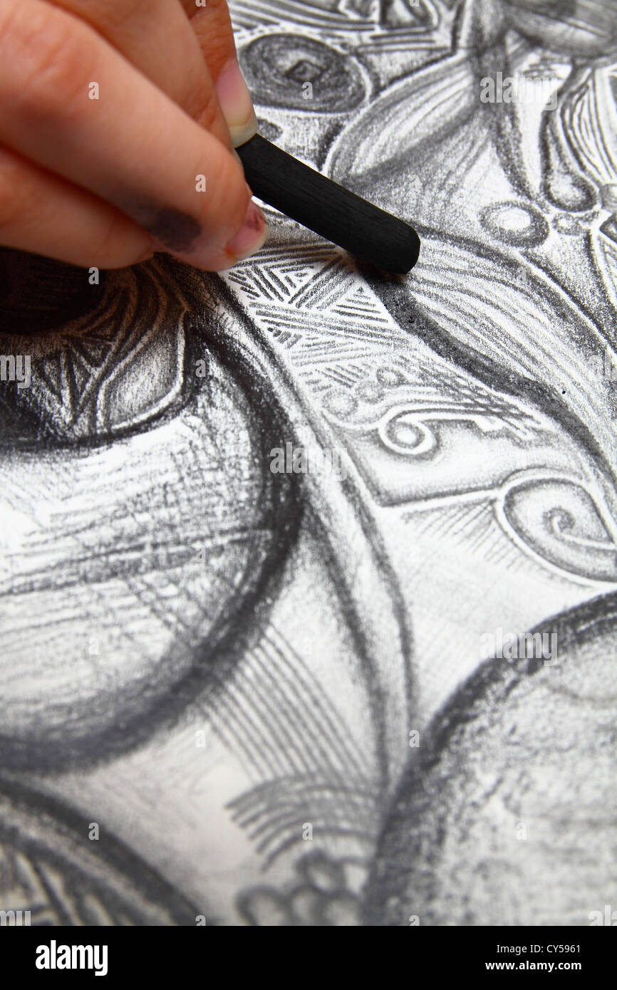 Sketching techniques hi-res stock photography and images - Alamy