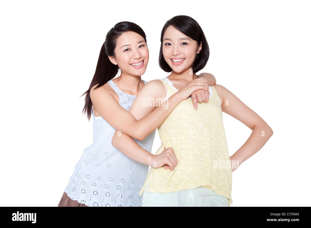 Portrait of best female friends Stock Photo - Alamy