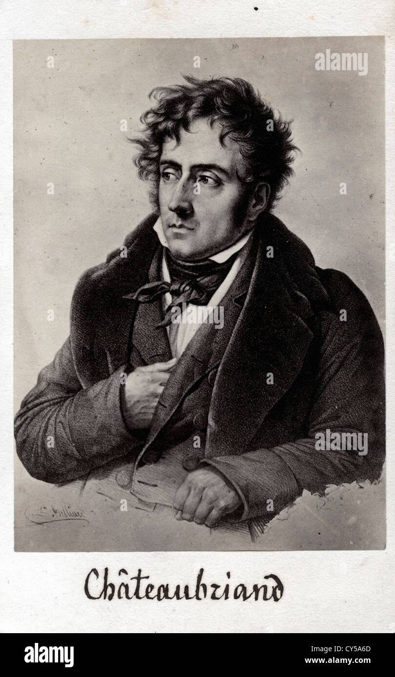 Portrait of Francois-Rene de Chateaubriand Stock Photo - Alamy