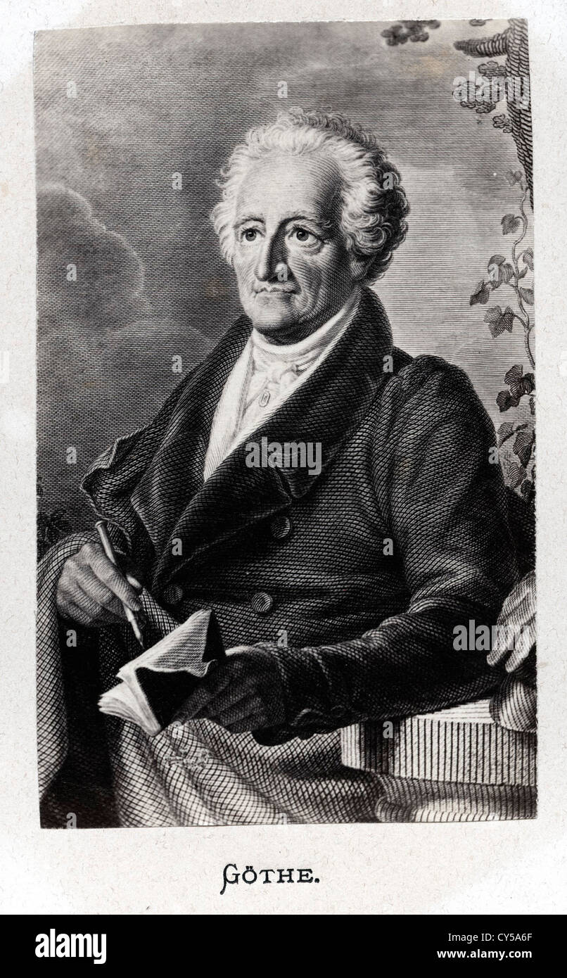 Portrait of Johann Wolfgang von Goethe Stock Photo - Alamy