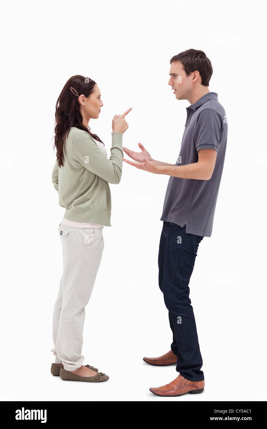 Woman arguing with her boyfriend Stock Photo - Alamy