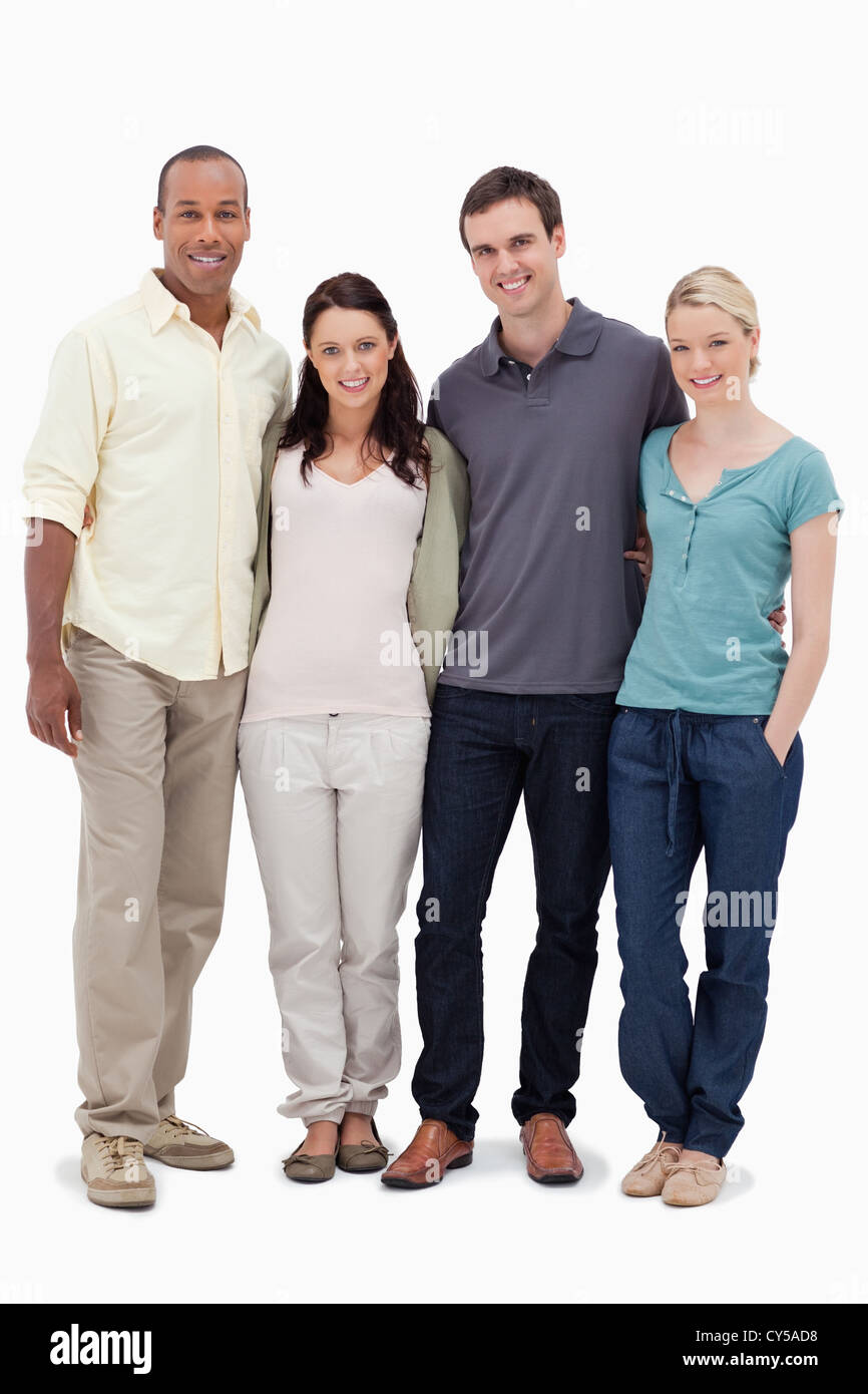 Two couples smiling Stock Photo - Alamy