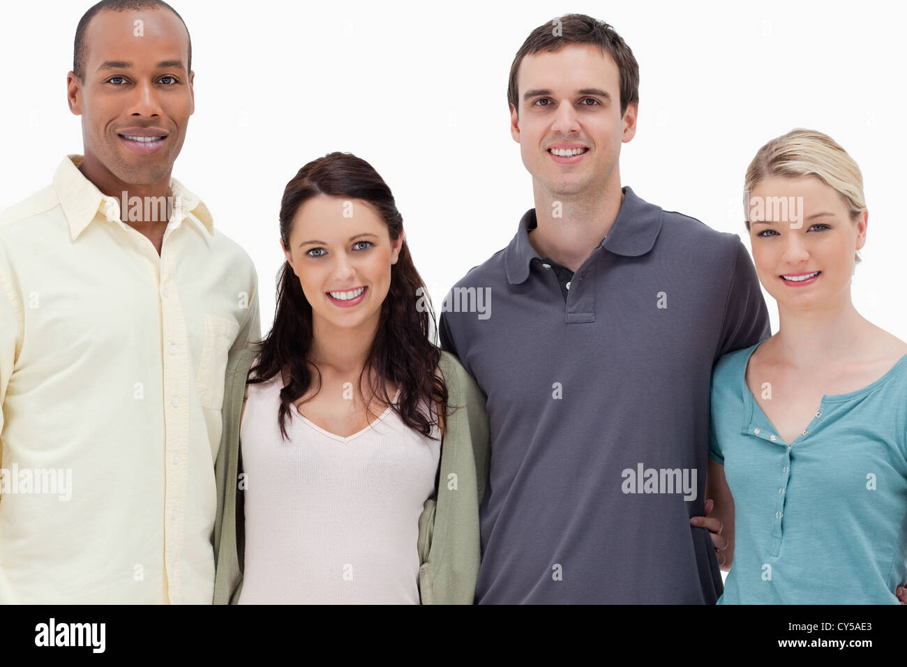 Two couples smiling Stock Photo - Alamy