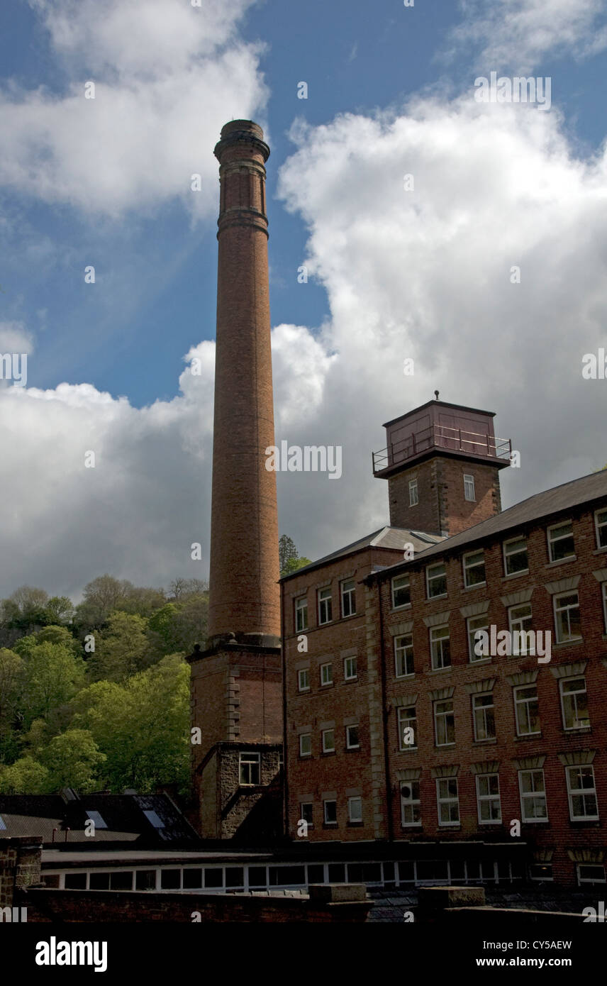 DERBYSHIRE; MATLOCK BATH; CHIMNEY AND SECTION OF SIR RICHARD ARKWRIGHT ...