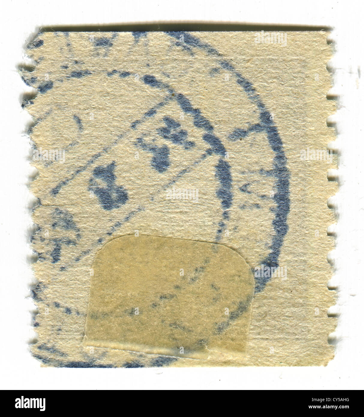 The reverse side of a postage stamp Stock Photo - Alamy