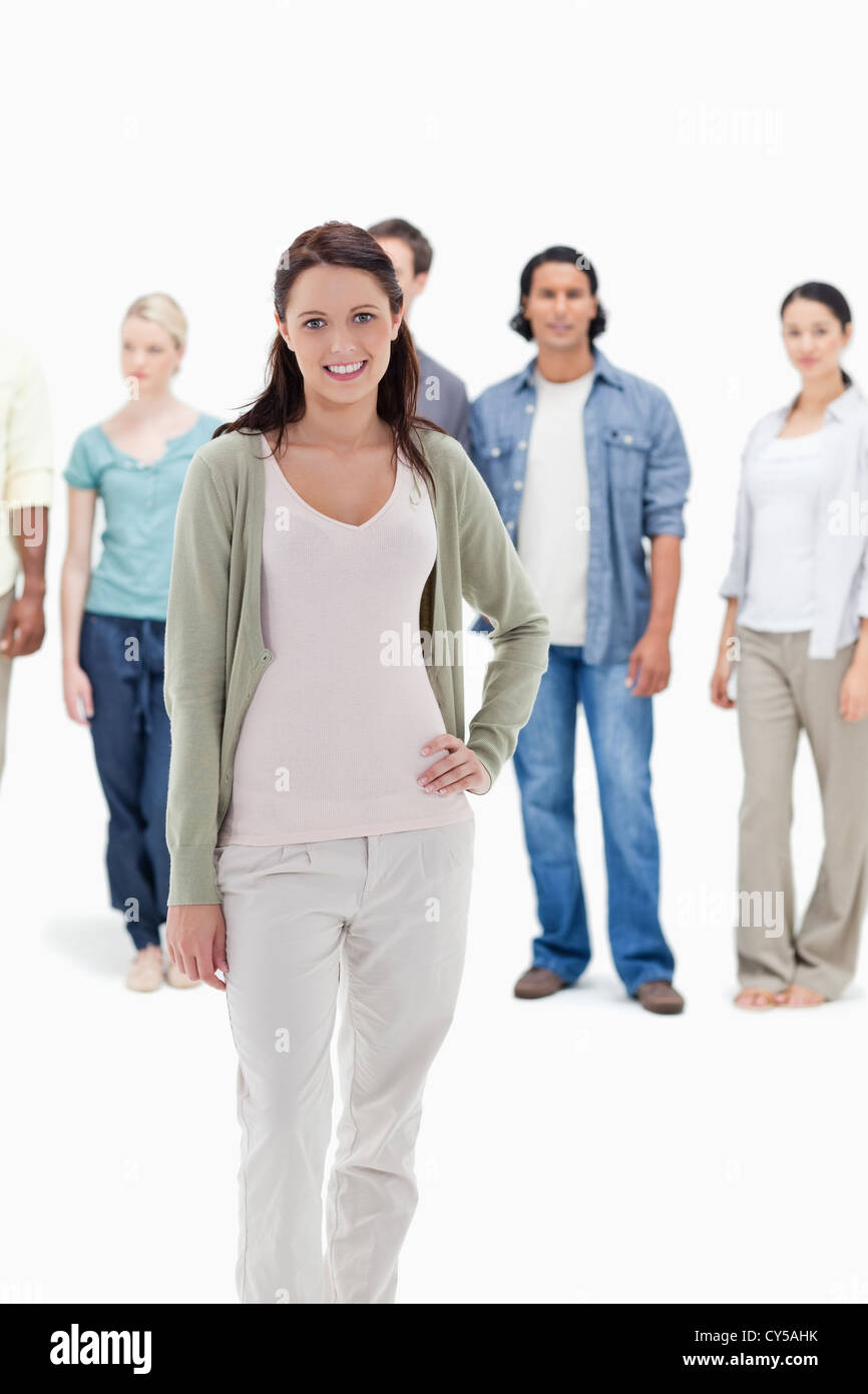 Standing behind woman hi-res stock photography and images - Alamy