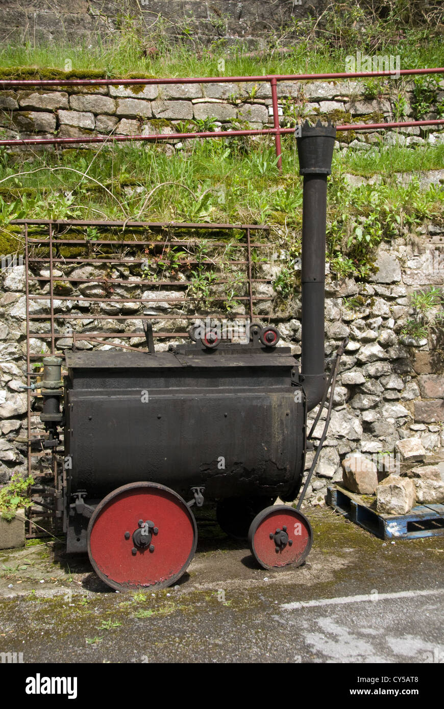 DERBYSHIRE; MATLOCK BATH; TAR BOILER AT SIR RICHARD ARKWRIGHT'S MASSON ...