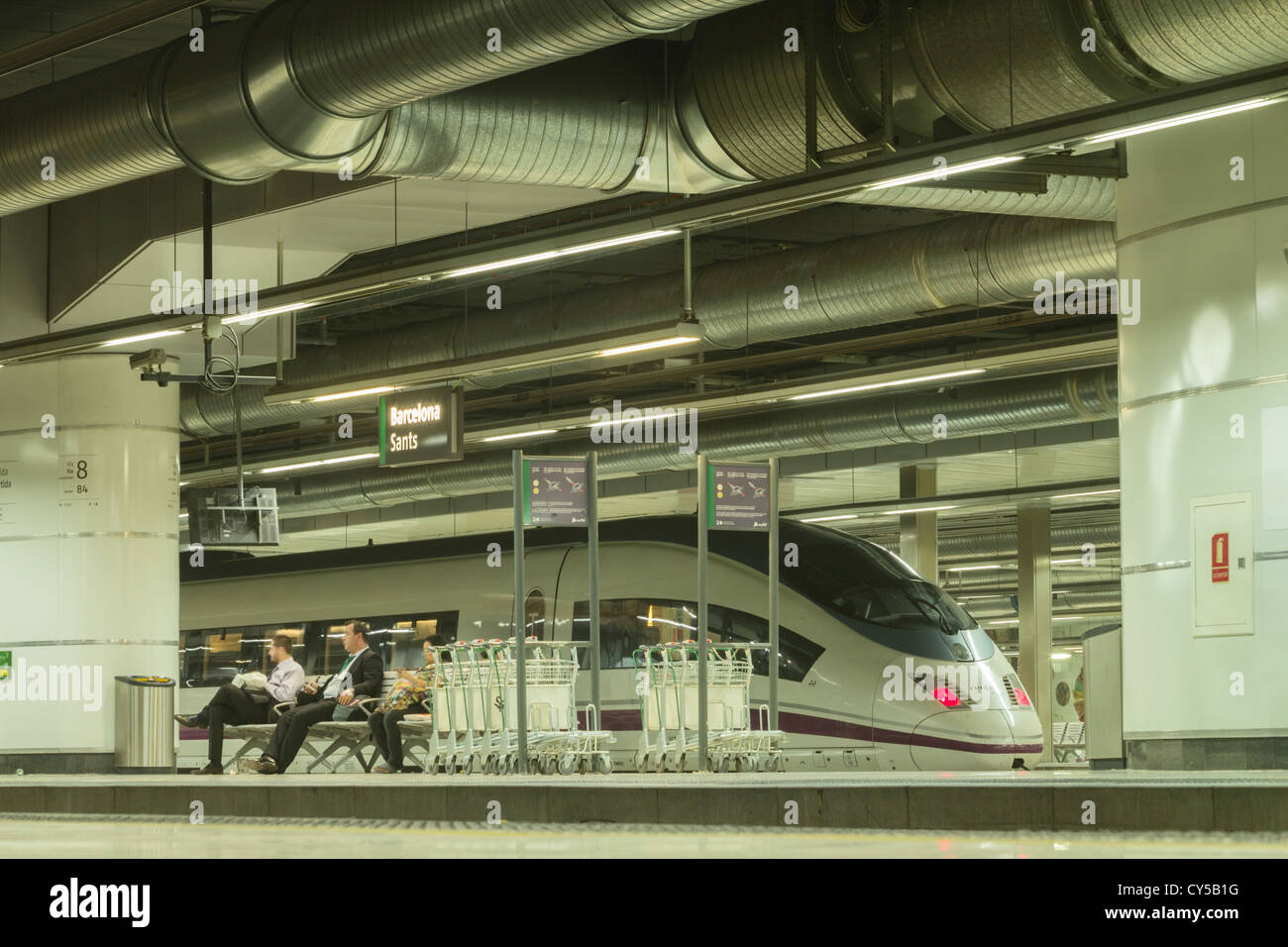 Sants train station in Barcelona, Spain Stock Photo - Alamy